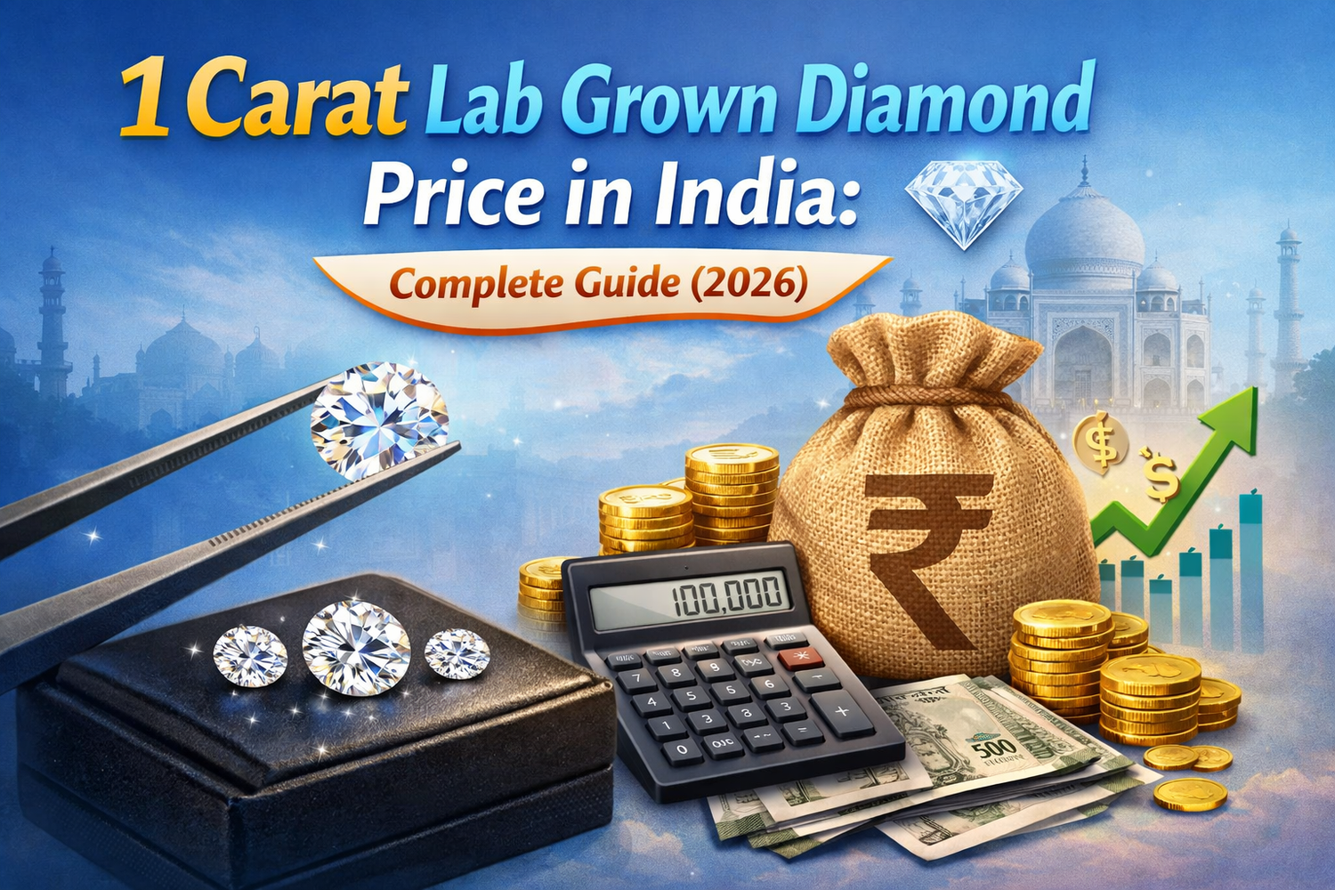 1 Carat Lab Grown Diamond Price in India: Complete Guide (2026) – Diamos