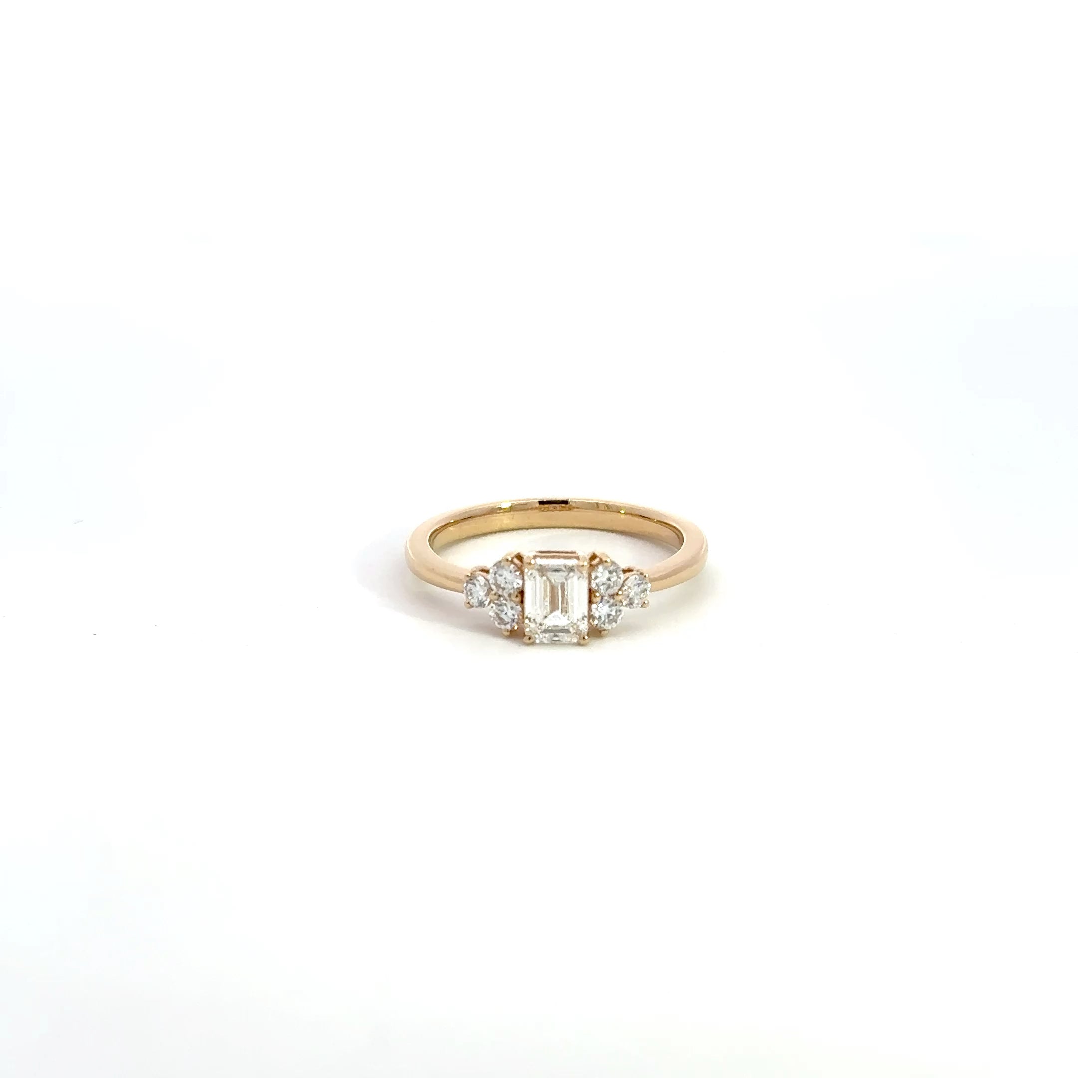 LGD Emerald Ring In 14k Gold – Diamos